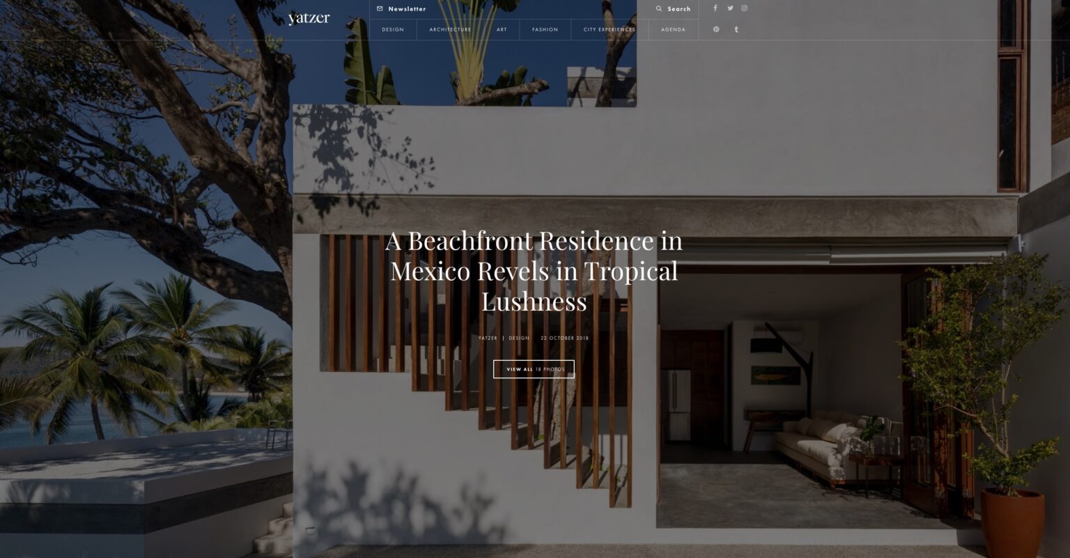 Main Office | Yatzer - A Beachfront Residence in Mexico Revels in ...